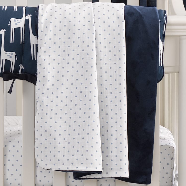Light Blue Mini Dots Minky Receiving Blanket | Quality Baby Blankets ...